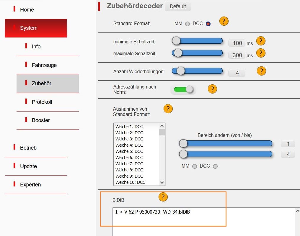Digital » Tams MC2 und BiDiB