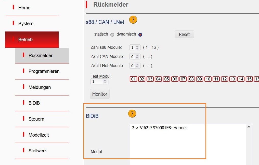 Digital » Tams MC2 und BiDiB
